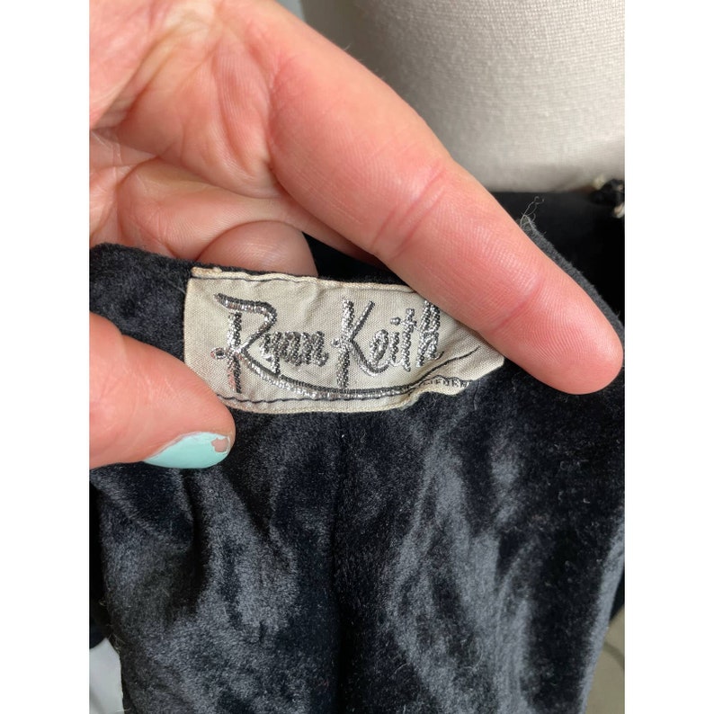 Vintage Ryan Keith Velvet Jumpsuit Hooded Halter Velvet Black Fairycore ...