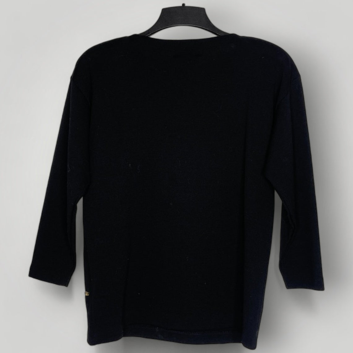 Vintage Catharine Lover Wool Top Embellished Beaded Rhinestone Black ...