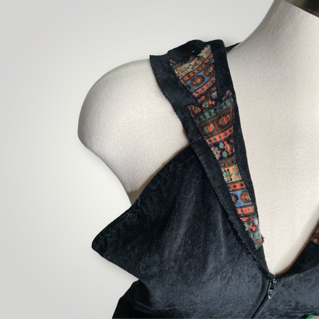 Vintage Ryan Keith Velvet Jumpsuit Hooded Halter Velvet Black Fairycore ...