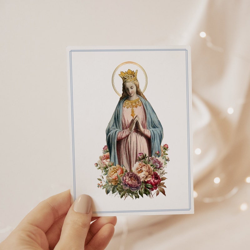 Mother Mary Birthday Card - Etsy