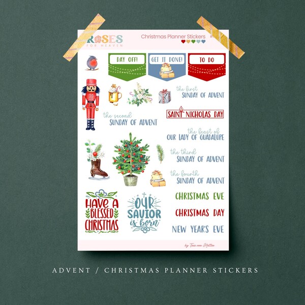 Catholic Christmas Stickers - Etsy