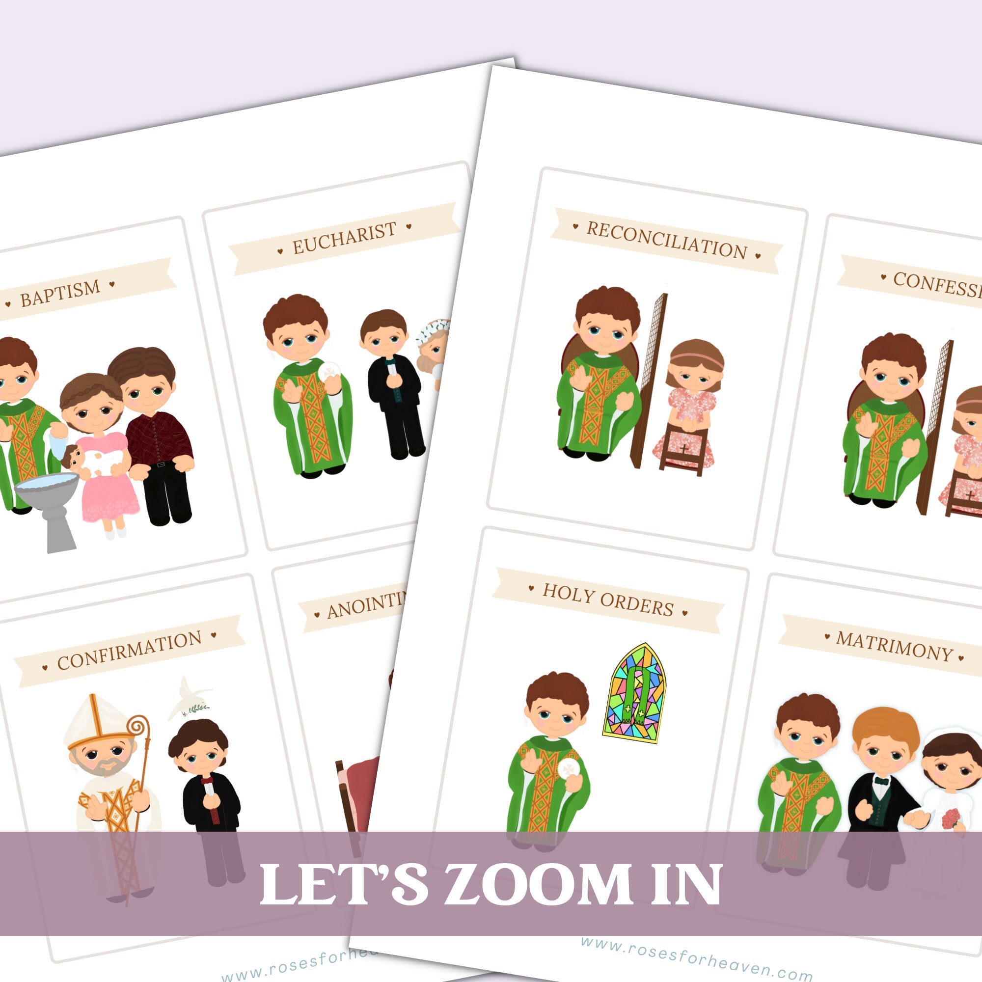Catholic Sacraments Flashcard for Kids Catholic Education - Etsy