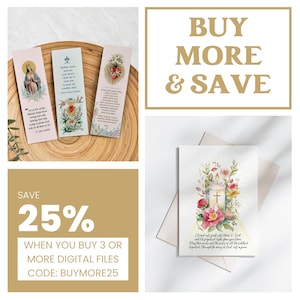 Blessed Virgin Mary Bookmarks | Catholic Bookmark | Catholic Prayer ...