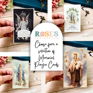 Catholic Funeral Prayer Card Template | Catholic Memorial Cards ...