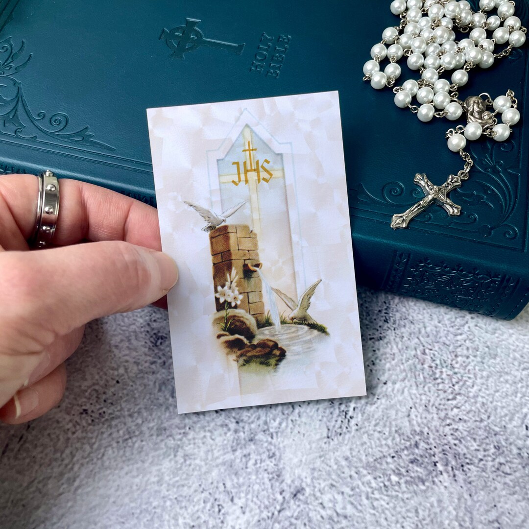 Restored Reproduction Custom Confirmation Prayer Card Custom Prayer ...