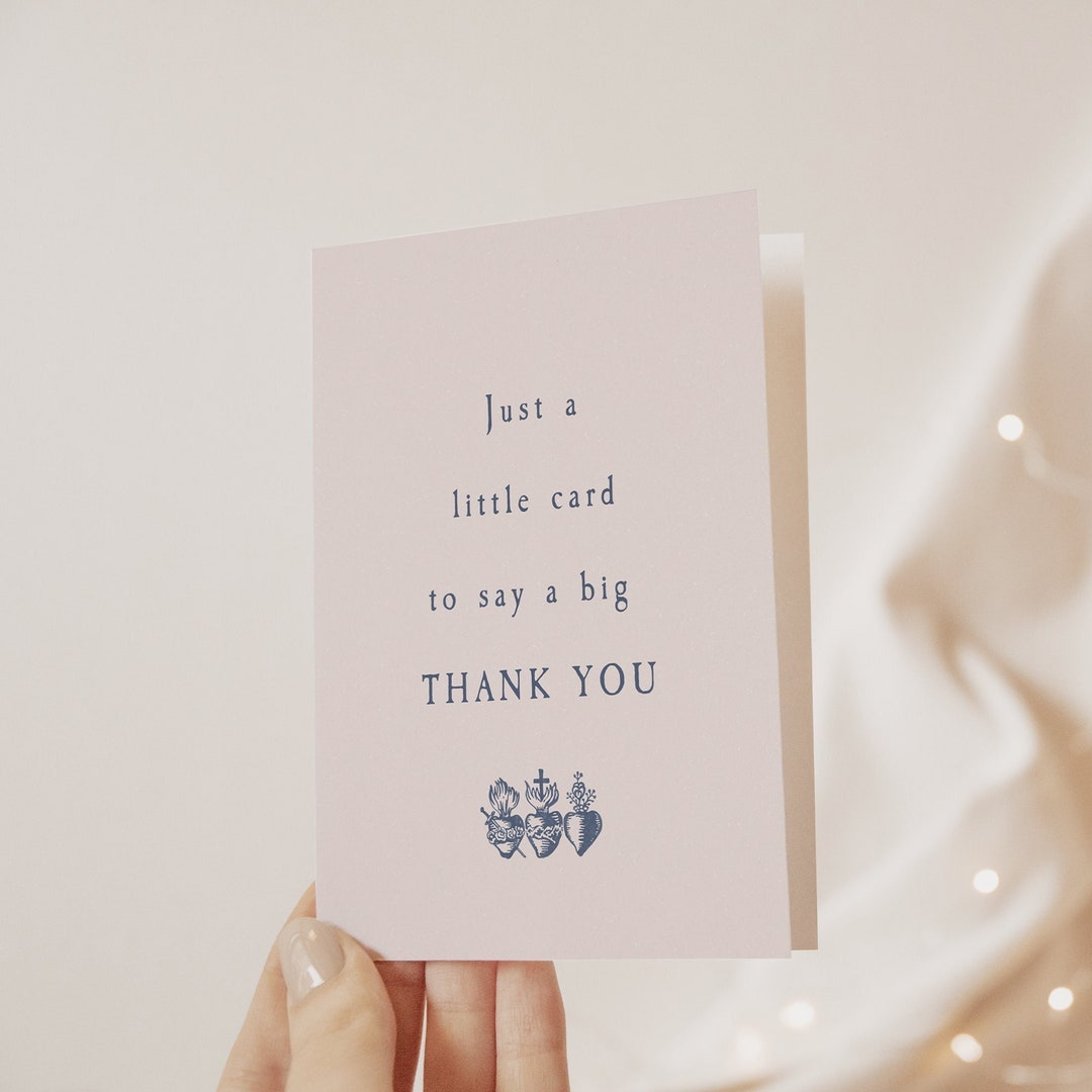 Holy Family Hearts Thank You Card | Catholic Greeting Card | Modern ...