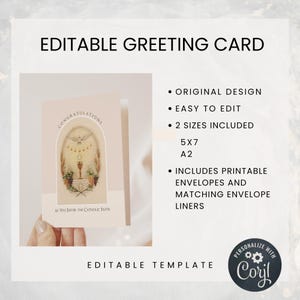 Vintage Catholic RCIA Editable Greeting Card - Catholic Greeting Card ...