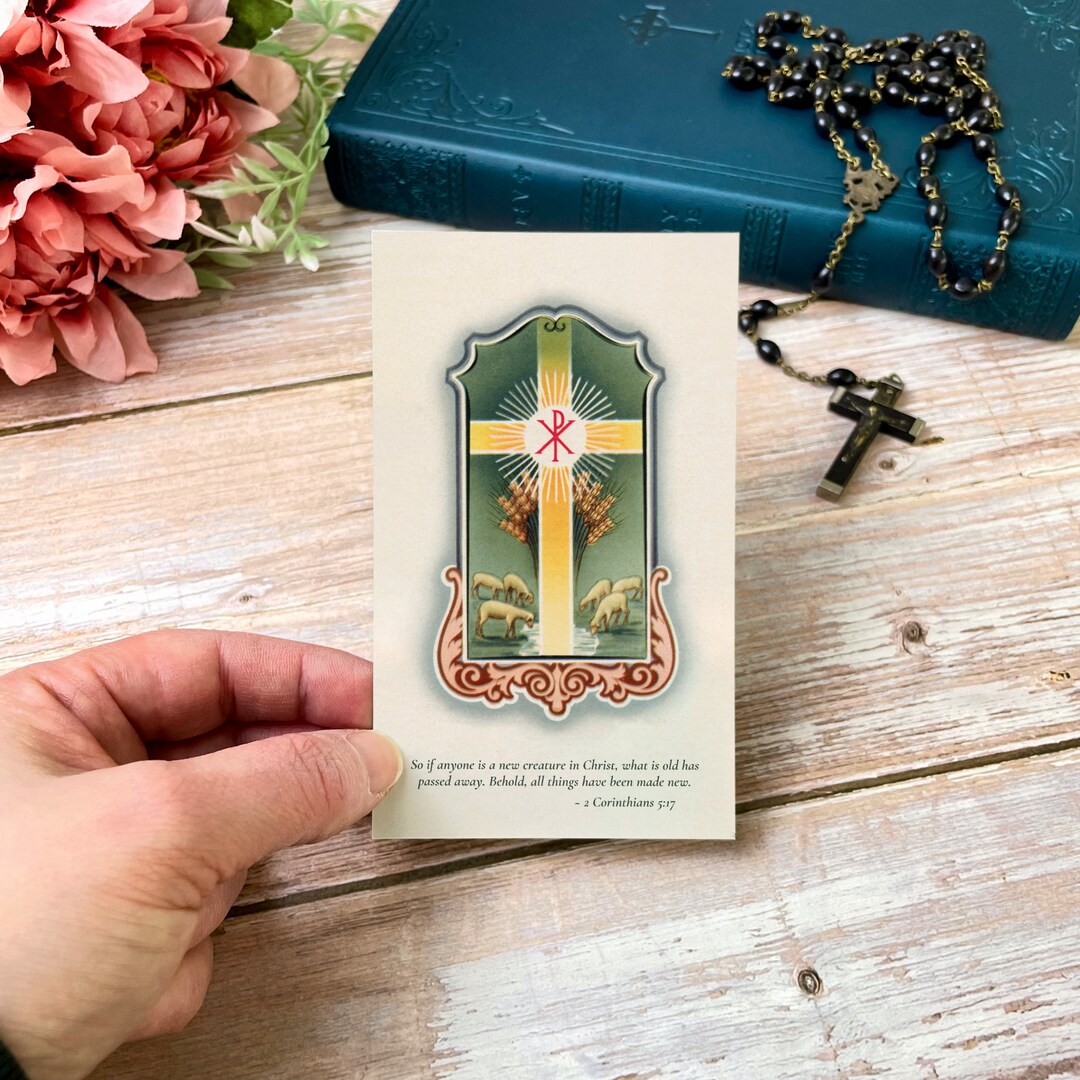 Personalized Catholic RCIA Prayer Cards Custom Prayer Cards Customized ...
