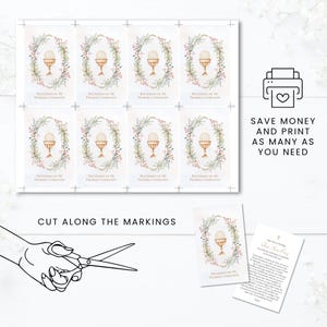 Spanish First Communion Prayer Card Template - Tarjetas De Oración ...