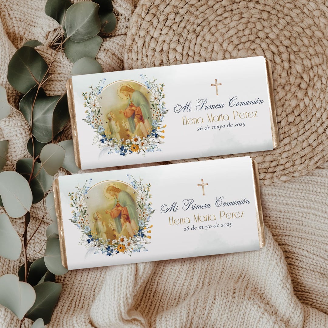 Primera Comunión Católica Vintage Chocolate Wrapper | First Communion ...