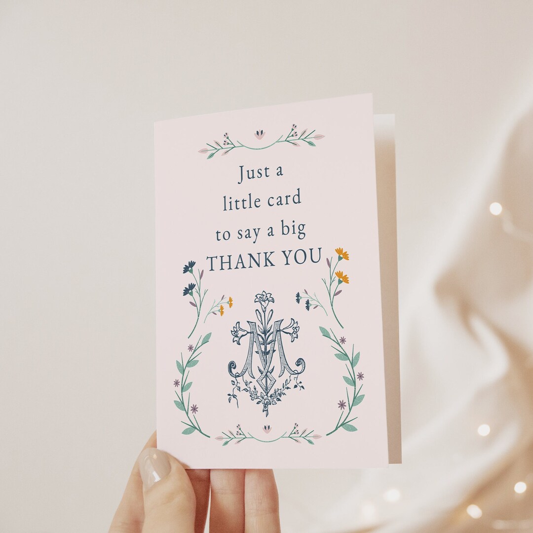 Catholic Thank You Card Digital Download | Catholic Greeting Card ...