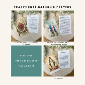 Traditional Catholic Prayer Cards Restored Reproduction - Etsy