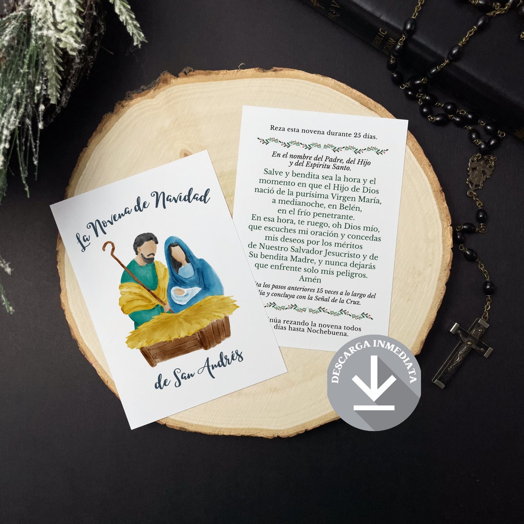 La Oración De La Novena De Navidad De San Andrés Catholic Prayer Cards ...