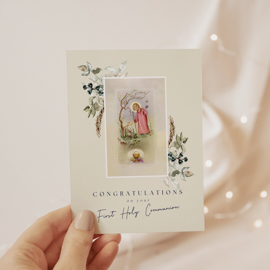 First Holy Communion Printable Card | Catholic Greeting Card | Catholic ...
