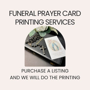 Personalized Catholic Memorial Prayer Card Printing Service Catholic ...