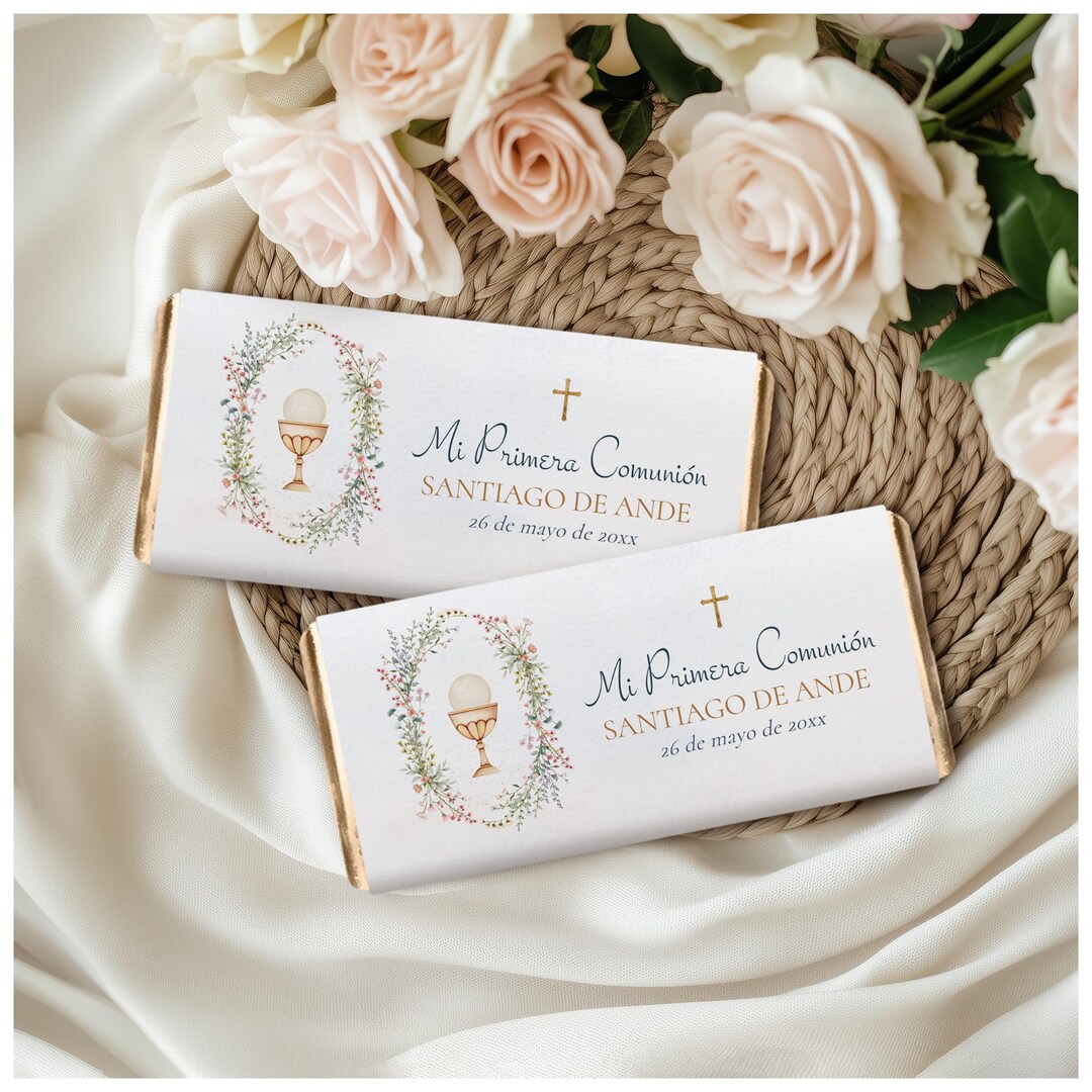 Primera Comunión Católica Chocolate Bar Wrapper - First Holy Communion ...