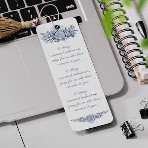 Blessed Virgin Mary Bookmarks | Catholic Bookmark | Catholic Prayer ...