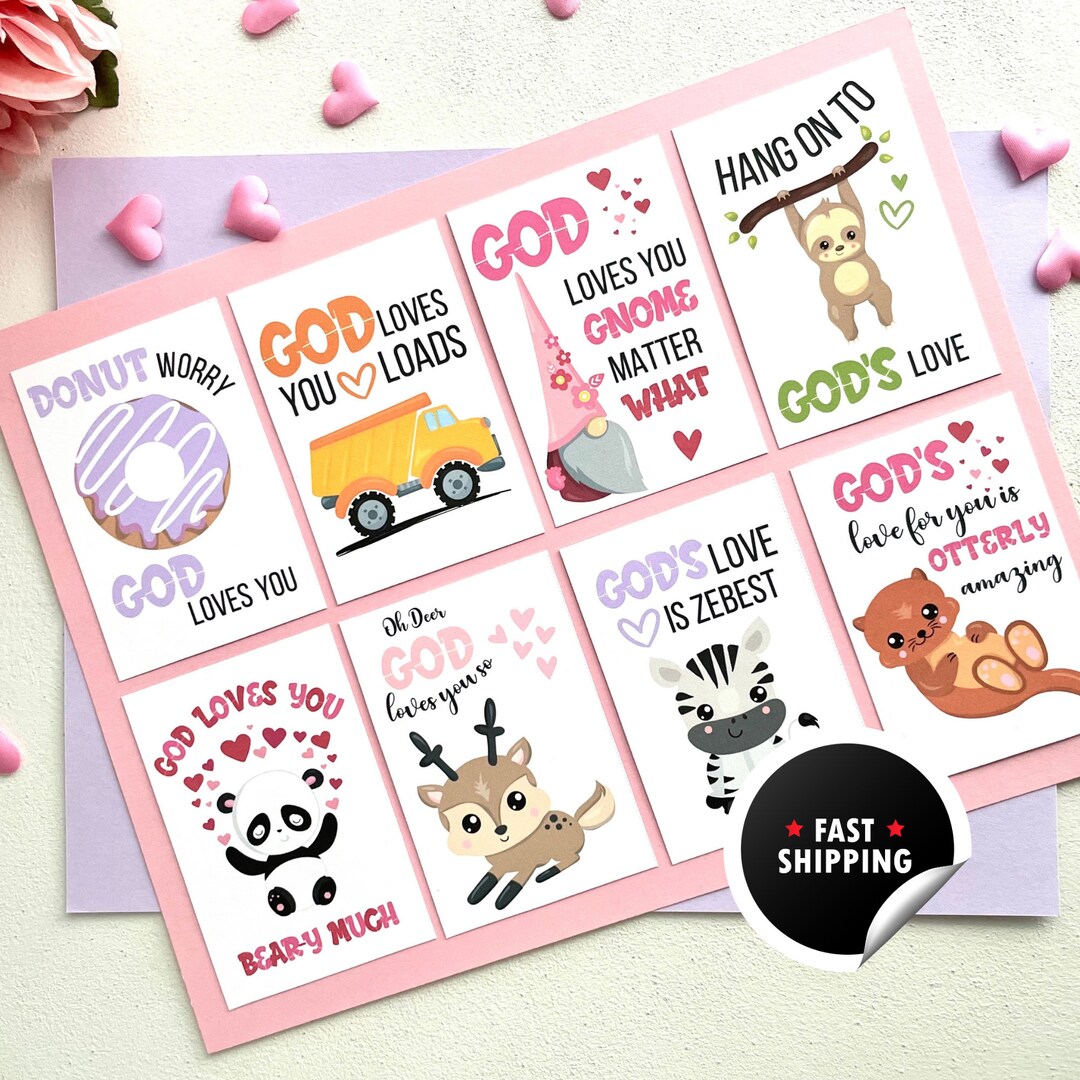 Christian Valentine Cards Printable Christian Valentines Kids Valentine ...
