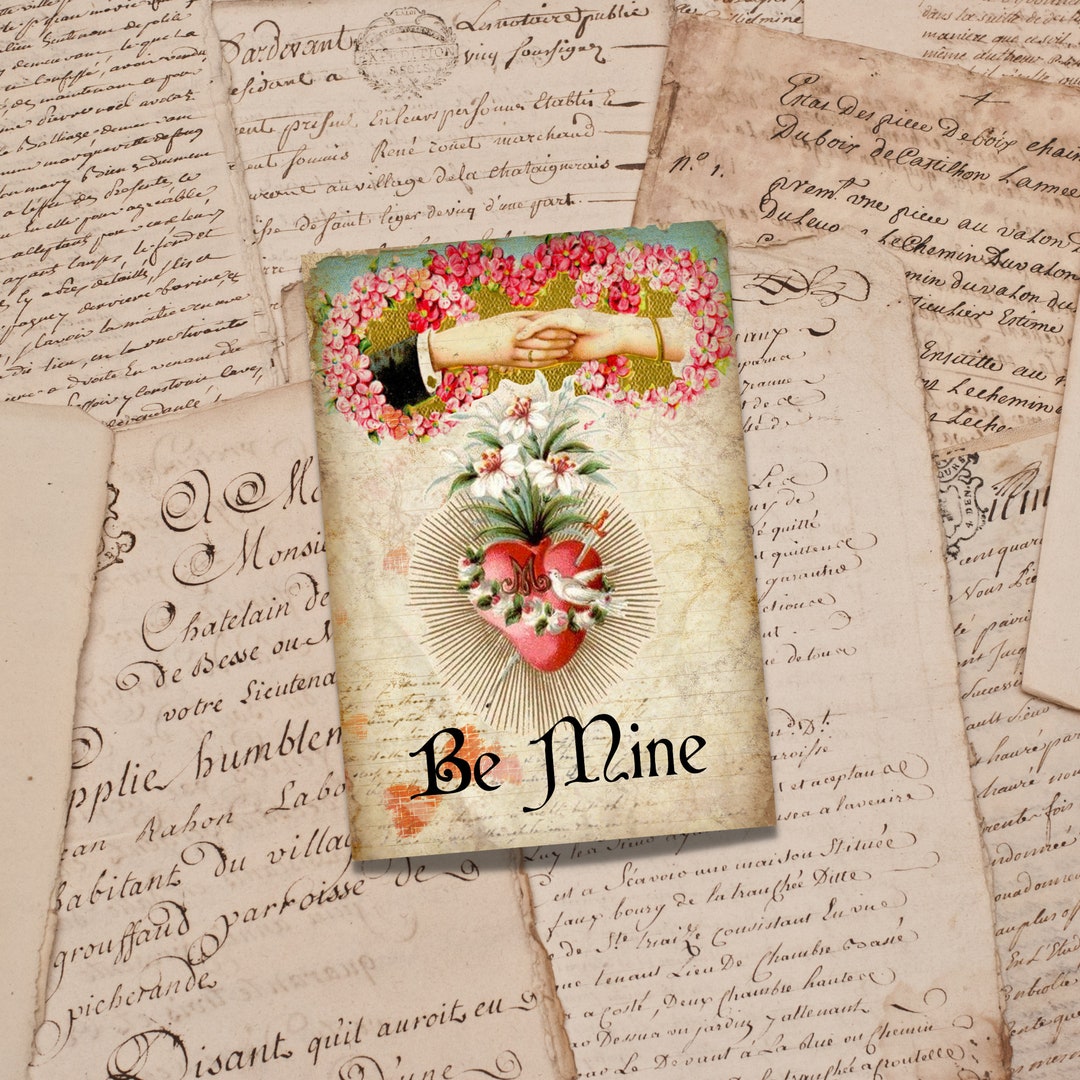 Holy Hearts Valentine's Day Card Valentine's Day Vintage Valentine Day ...