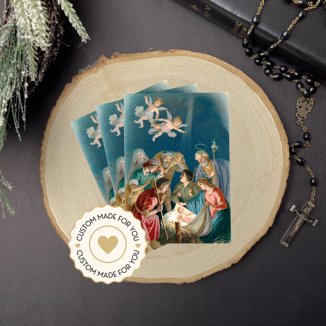 Custom Christmas Prayer Cards for Parish Custom Prayer Cards Christmas ...