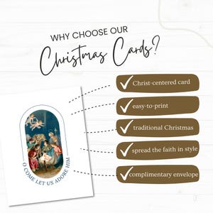 Vintage Holy Family Christmas Card | Catholic Greeting Card | Religious ...