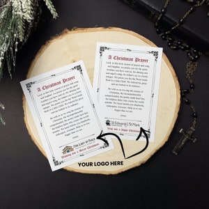 Personalized Christmas Prayer Card Custom Prayer Cards Christmas Prayer ...