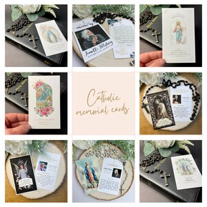 Personalized Catholic Memorial Prayer Card Printing Service Catholic ...