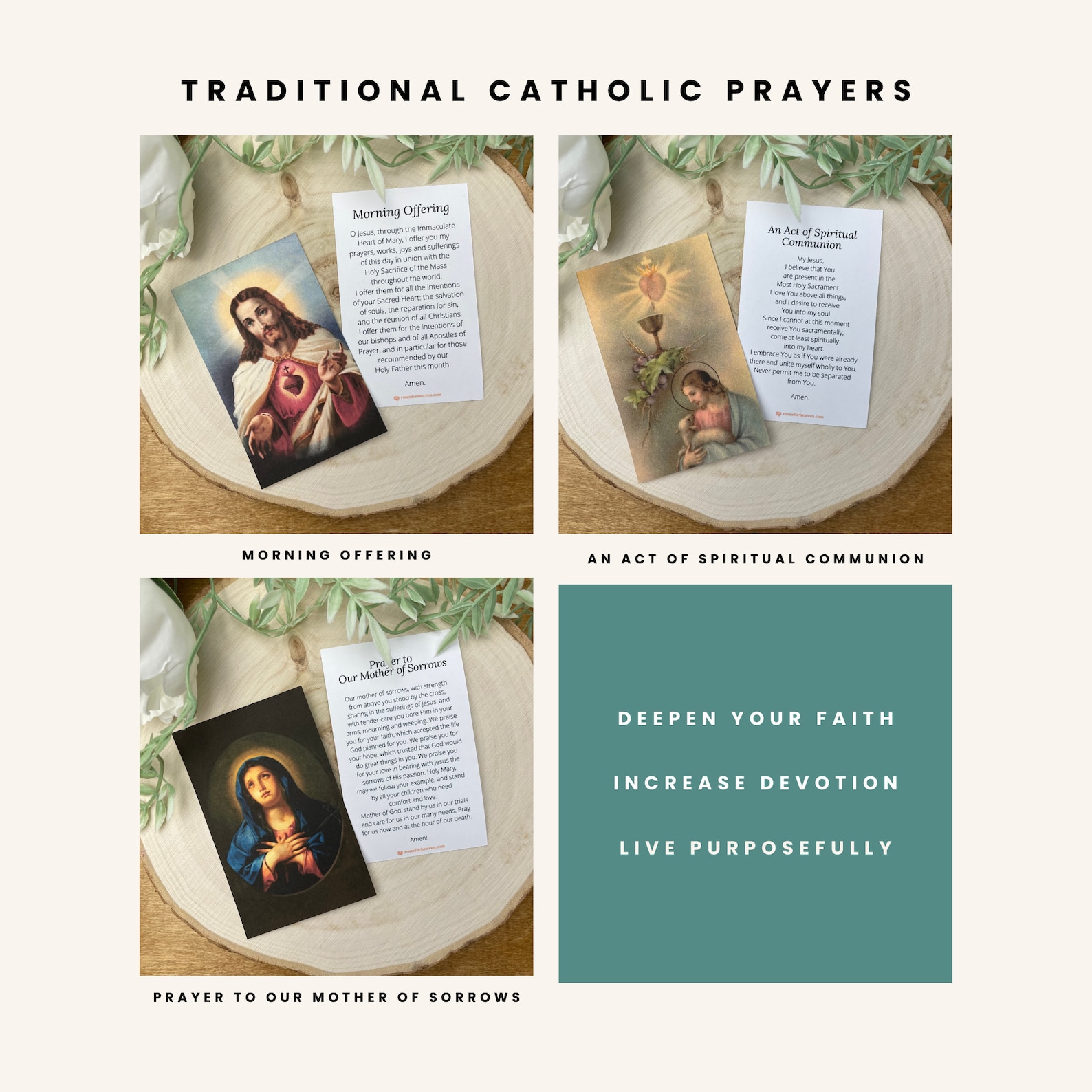 Traditional Catholic Prayer Cards Restored Reproduction - Etsy