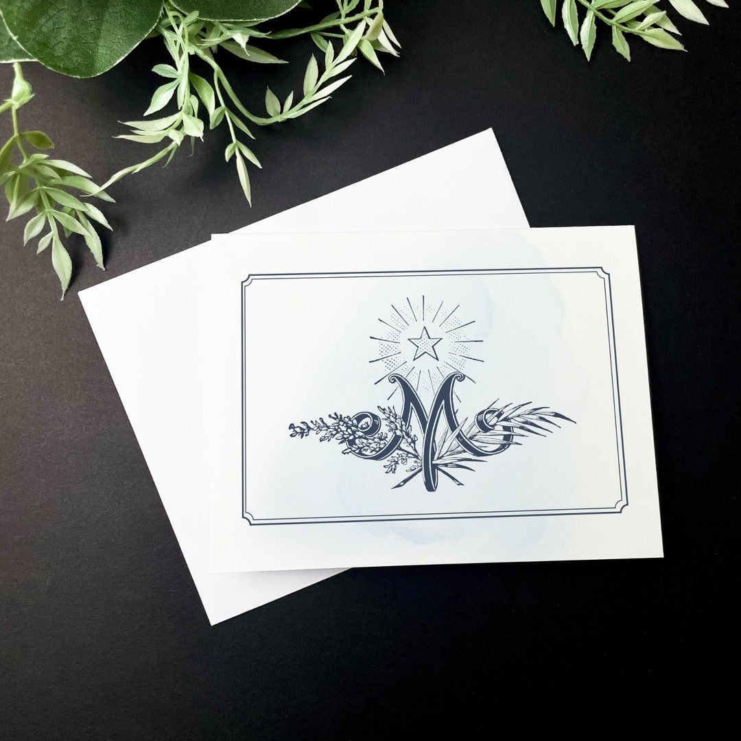 Vintage Marian Blank Greeting Card | Catholic Greeting Card | Marian ...