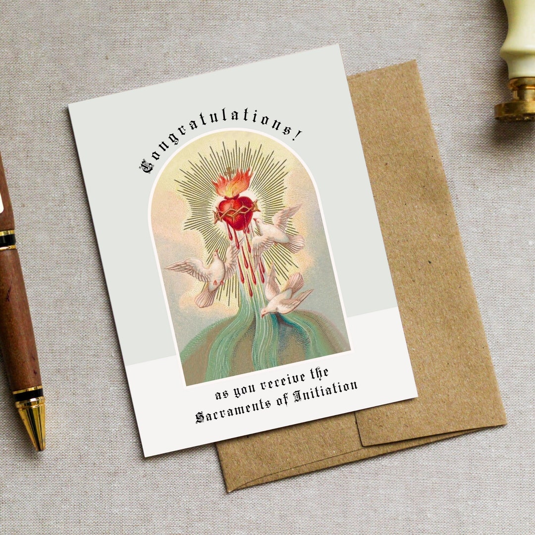 Vintage Catholic RCIA Printable Card Catholic Greeting Card Catholic ...