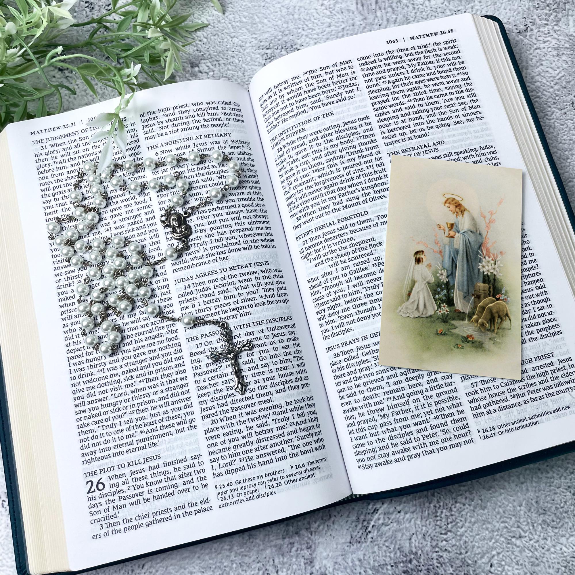 Vintage First Communion Prayer Card for Girls, Editable Printable ...