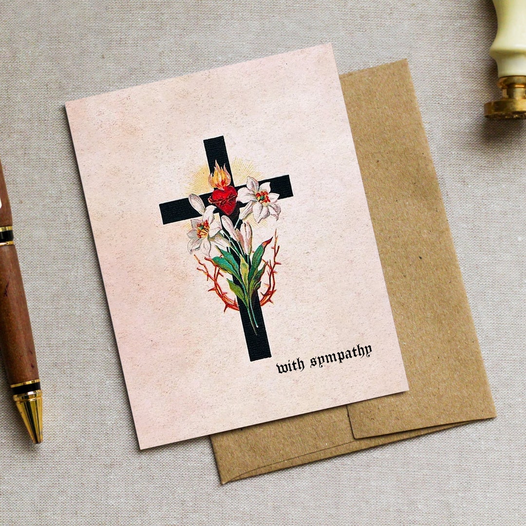 Catholic Sympathy Card Printable | Catholic Greeting Card | Condolence ...