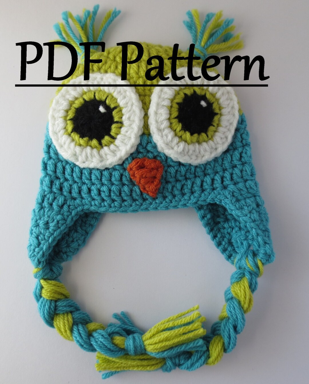 CROCHET PATTERN Owl Hat, Owl Hat, Crochet Owl Hat Pattern, Crochet Owl ...