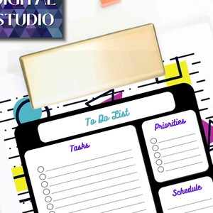 80s Retro to Do List Template is a Printable, Fillable PDF for Tasks ...