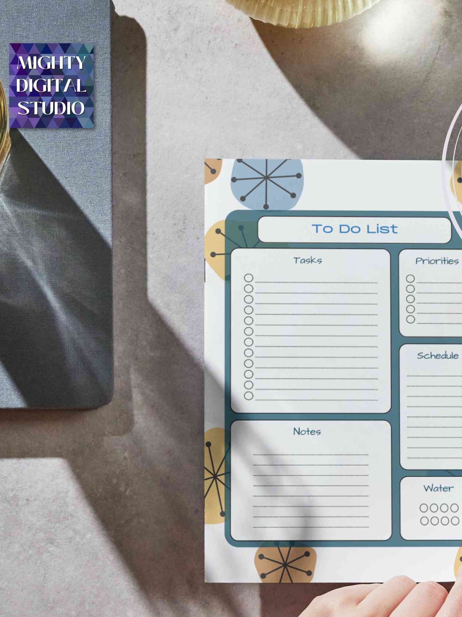 Mid Century Retro to Do List Template is a Printable, Fillable PDF for ...