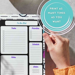 80s Retro to Do List Template is a Printable, Fillable PDF for Tasks ...