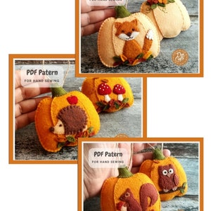 Pattern Bundle for Felt Pumpkin Ornaments PDF Tutorial & Pattern for ...