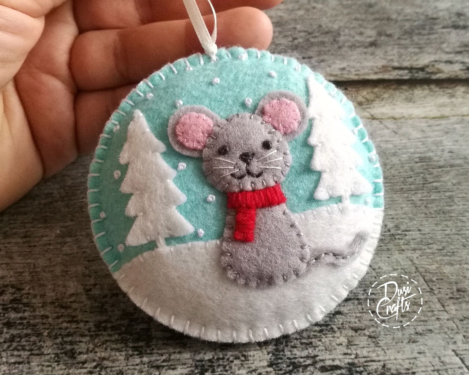 Christmas Mouse Ornament, Felt Mice Christmas Ornament / Possible ...