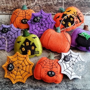 Felt Halloween Ornament With Spider Web Motif, Spooky Home Decor - Etsy