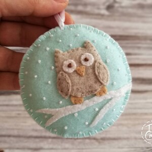 Felt Owl Christmas Ornaments Woodland Christmas Decorations / - Etsy