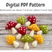 Simple Fall Felt Toadstool Mushroom Ornaments PDF Tutorial & Pattern ...