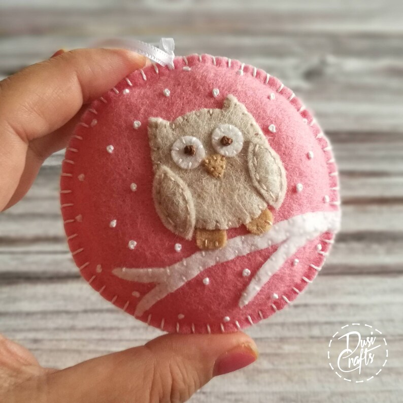Felt Owl Christmas Ornaments Woodland Christmas Decorations / - Etsy