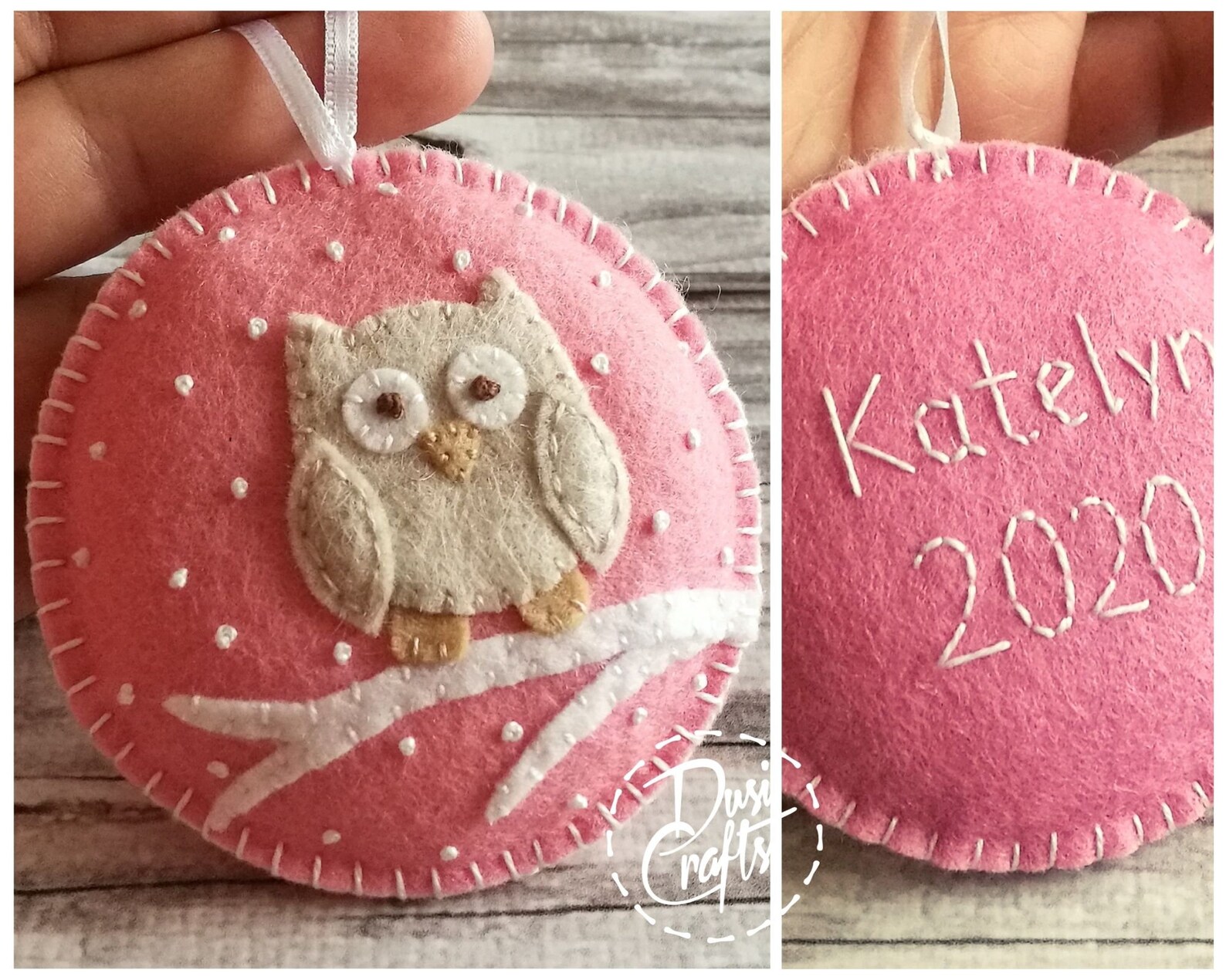 Felt Owl Christmas Ornaments Woodland Christmas Decorations / - Etsy