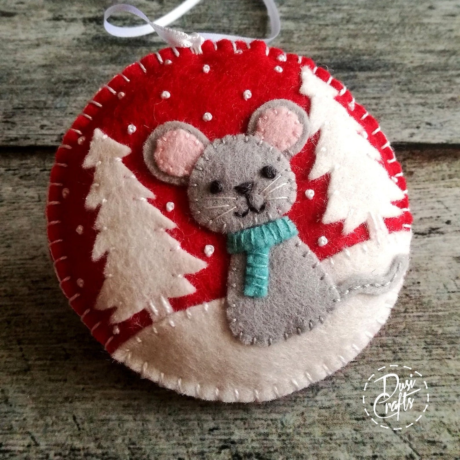 Christmas Mouse Ornament, Felt Mice Christmas Ornament / Possible ...