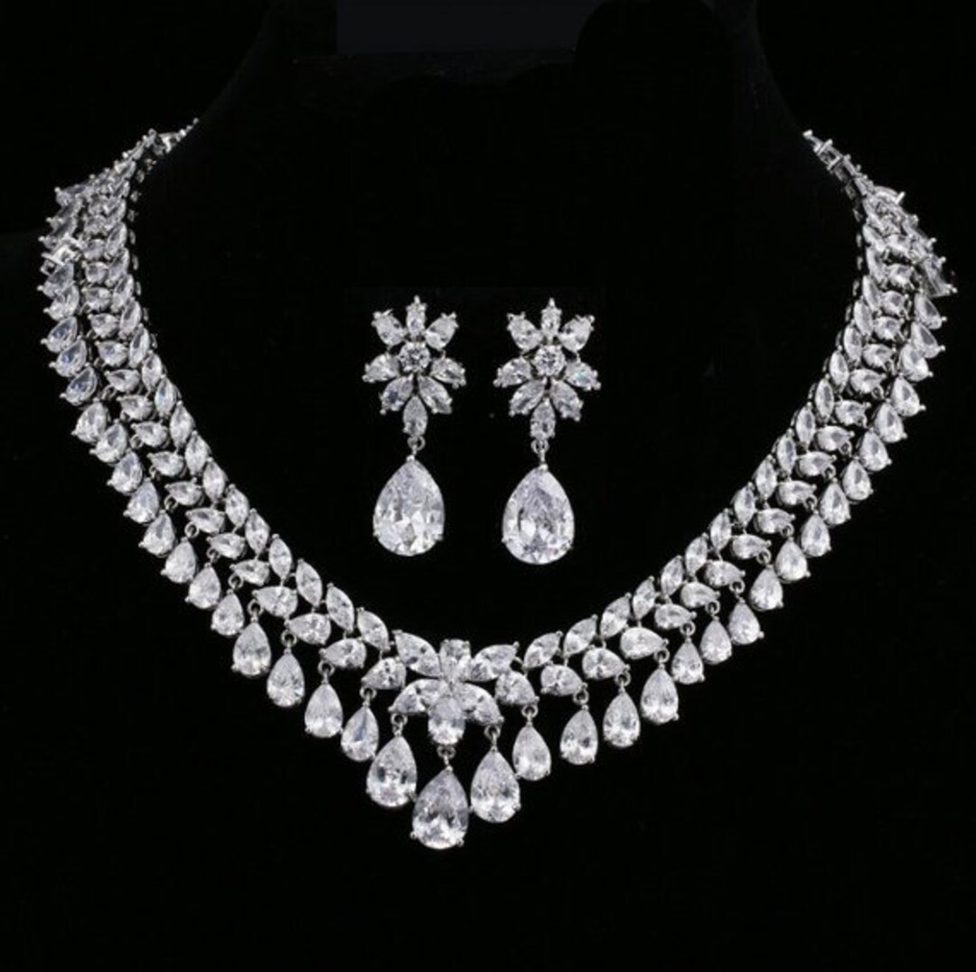 Wedding Necklace,party Jewelry,event Jewelry Set,wedding Earrings Set ...