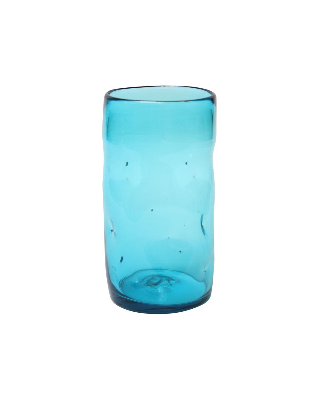 Blenko Blown Glass 'dimple' Vase in Seabreeze - Etsy
