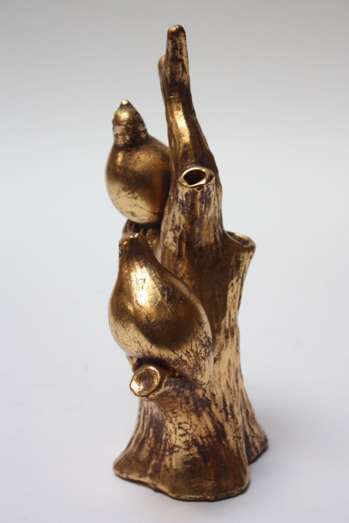 Mid-century Modern Gilded Ceramic 'birds in Tree' Sculpture - Etsy