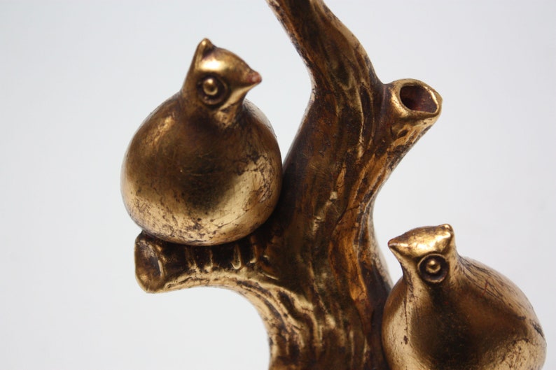 Mid-century Modern Gilded Ceramic 'birds in Tree' Sculpture - Etsy