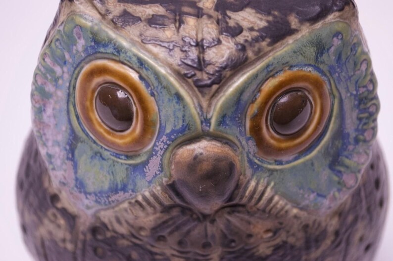 Lladro Enameled Stoneware Owl Figurine - Etsy