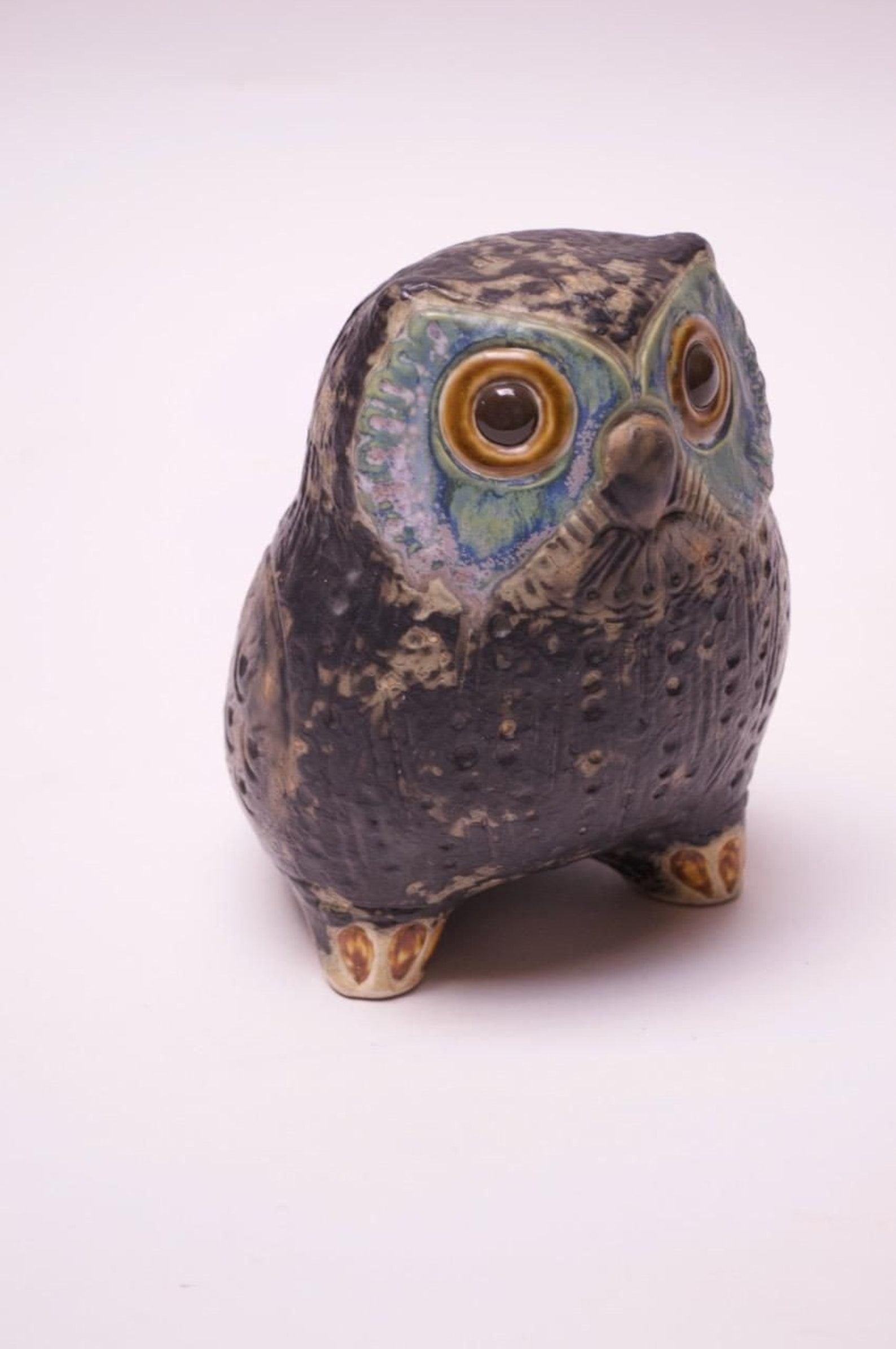 Lladro Enameled Stoneware Owl Figurine - Etsy